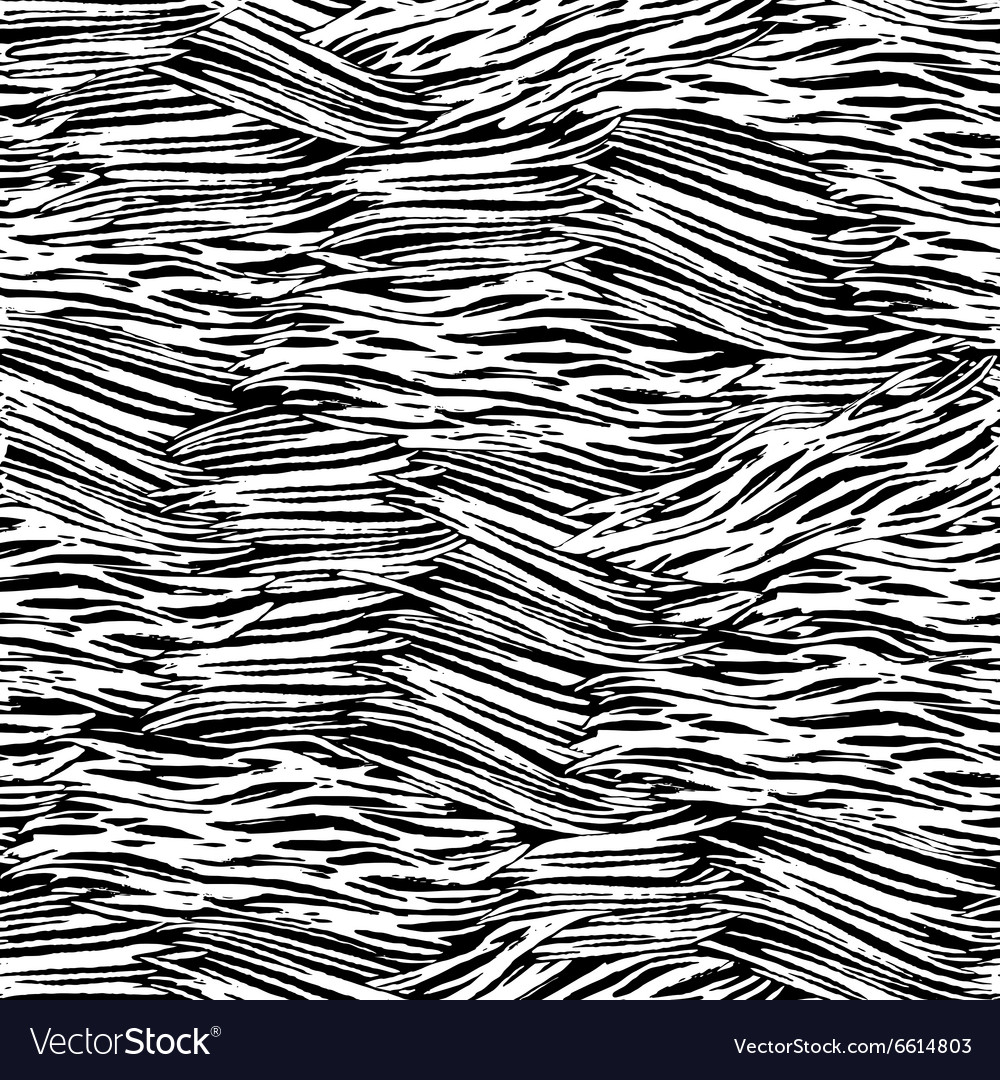 Ink hand drawn abstract lines seamless pattern Vector Image