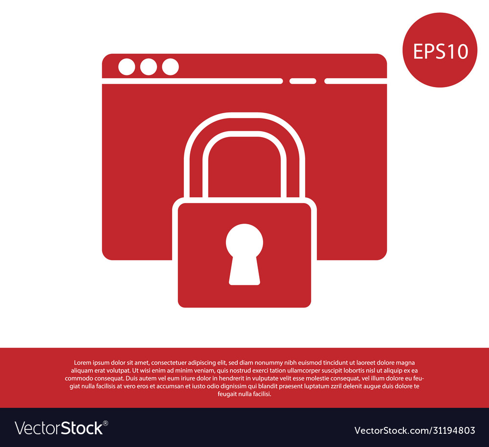 Red secure your site with https ssl icon isolated Vector Image