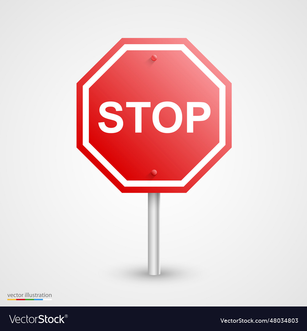 Road Stop Sign Royalty Free Vector Image VectorStock road-stop-sign-royalty-free-vector-image-vectorstock