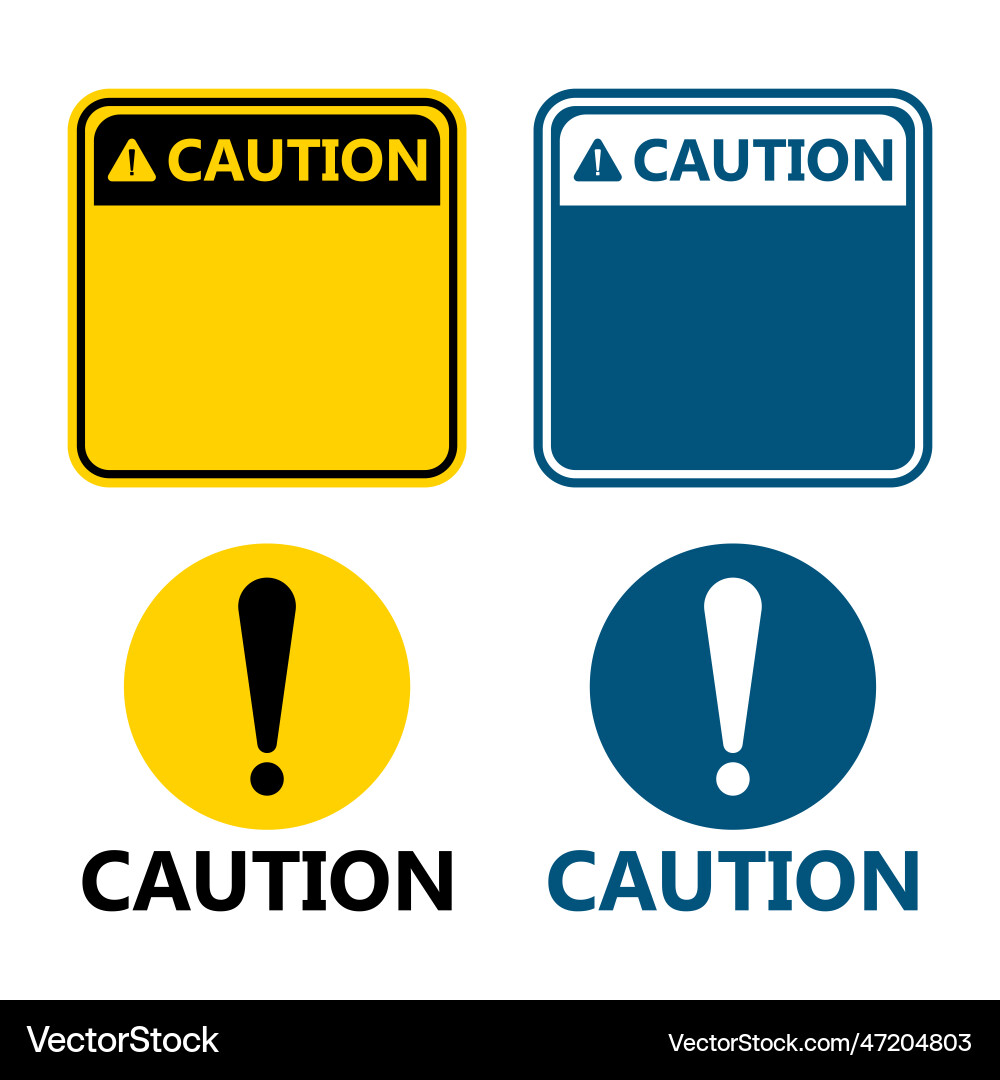 Symbol yellow caution sign iconexclamation mark Vector Image