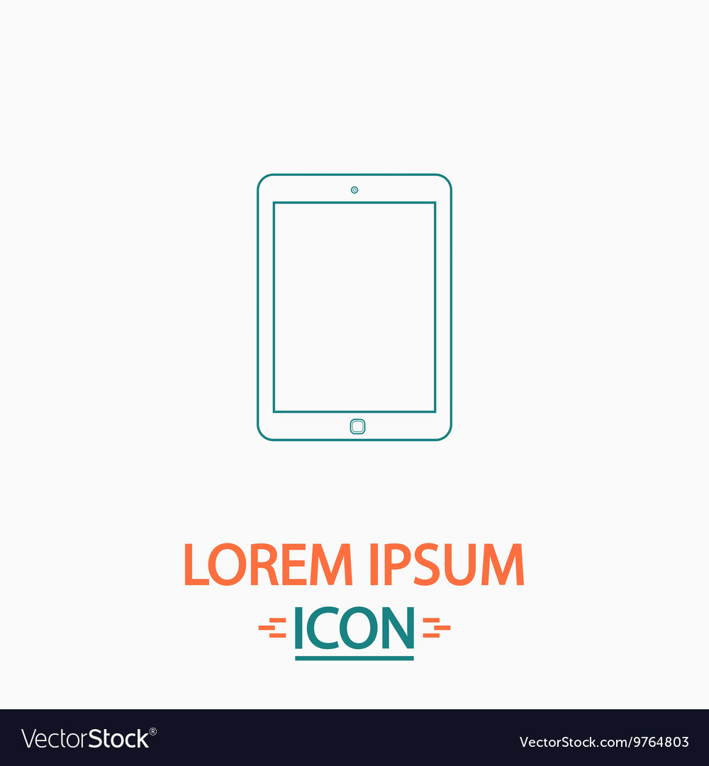 Tablet computer symbol Royalty Free Vector Image