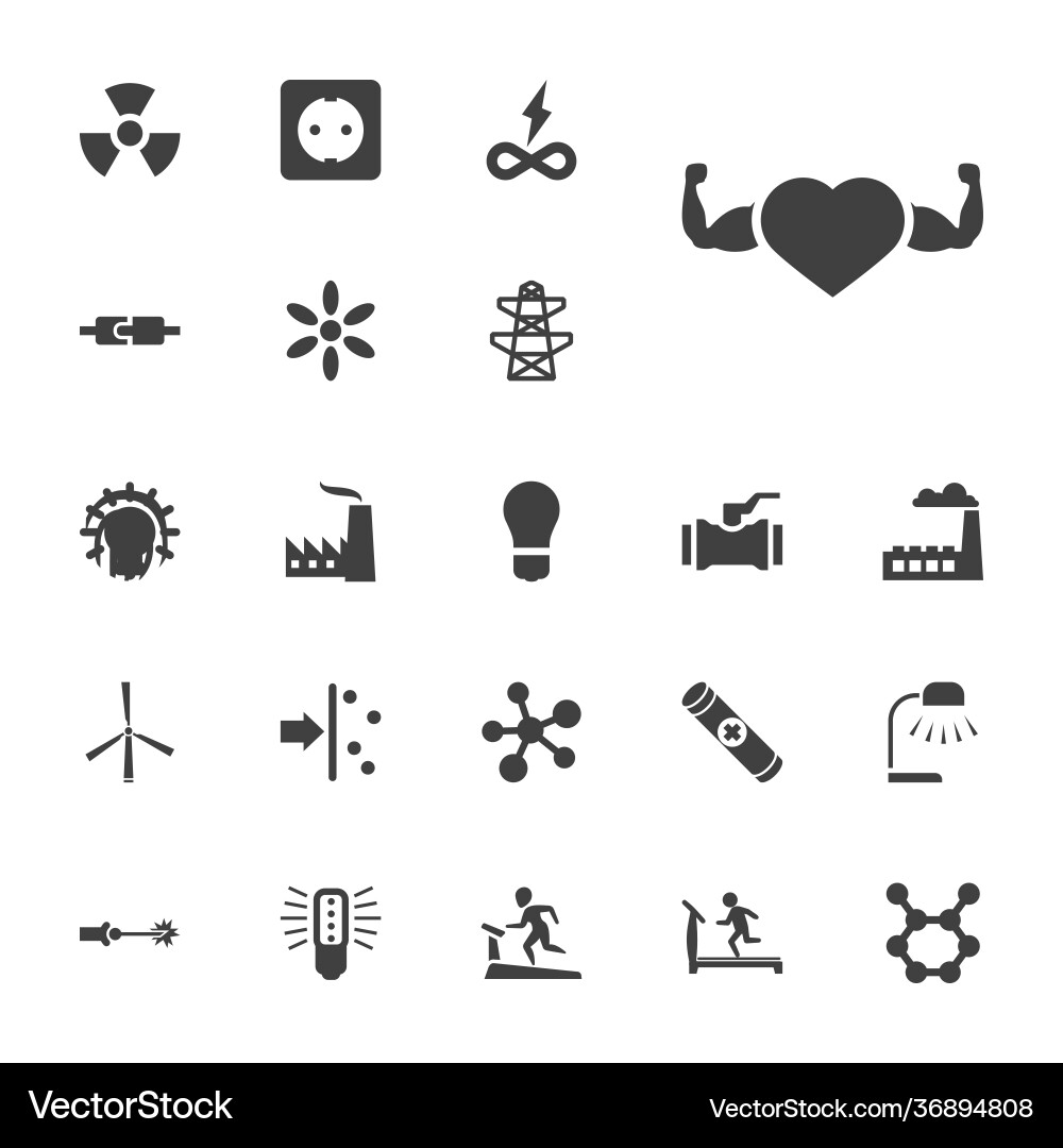 22 energy icons Royalty Free Vector Image - VectorStock