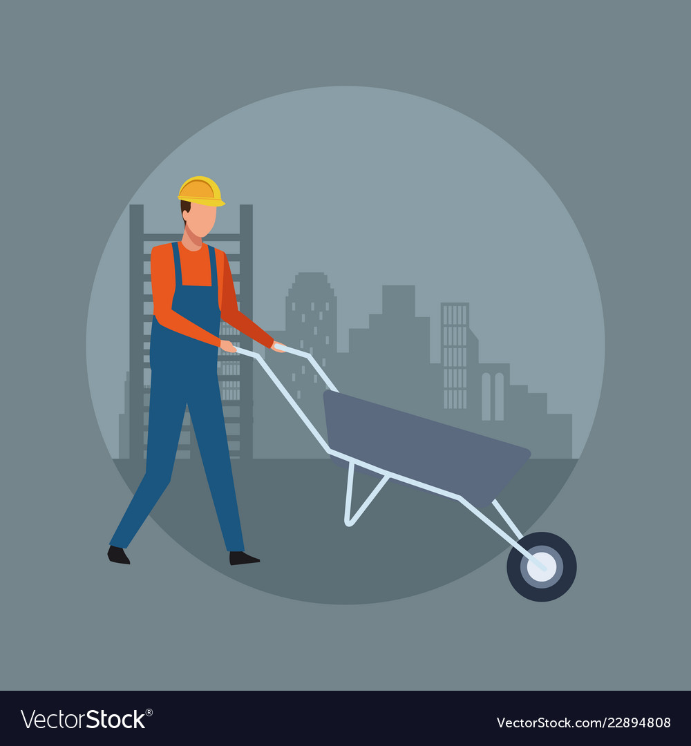 Construction worker avatar Royalty Free Vector Image