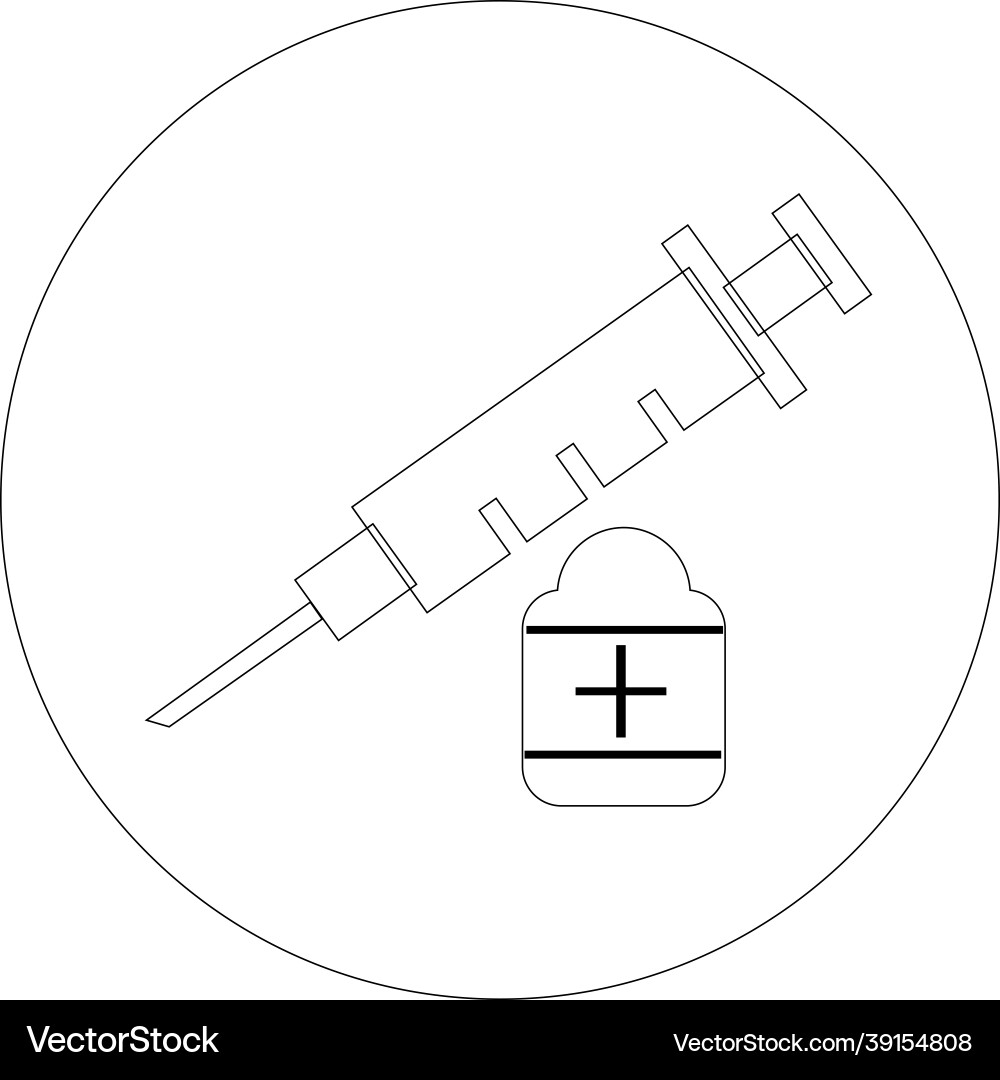 Corona virus symbol vaccine icon Royalty Free Vector Image