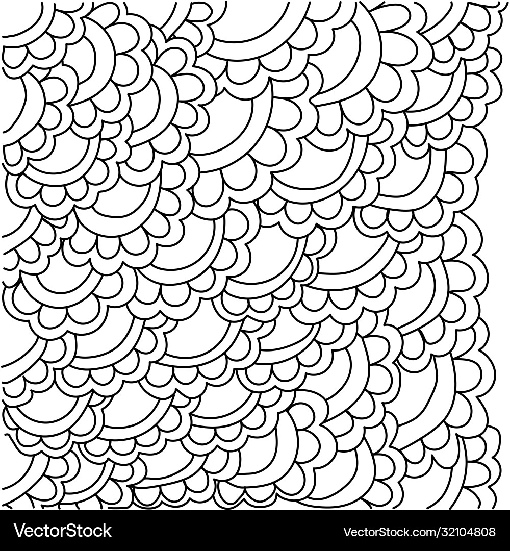 Floral outline pattern coloring page with fantasy Vector Image