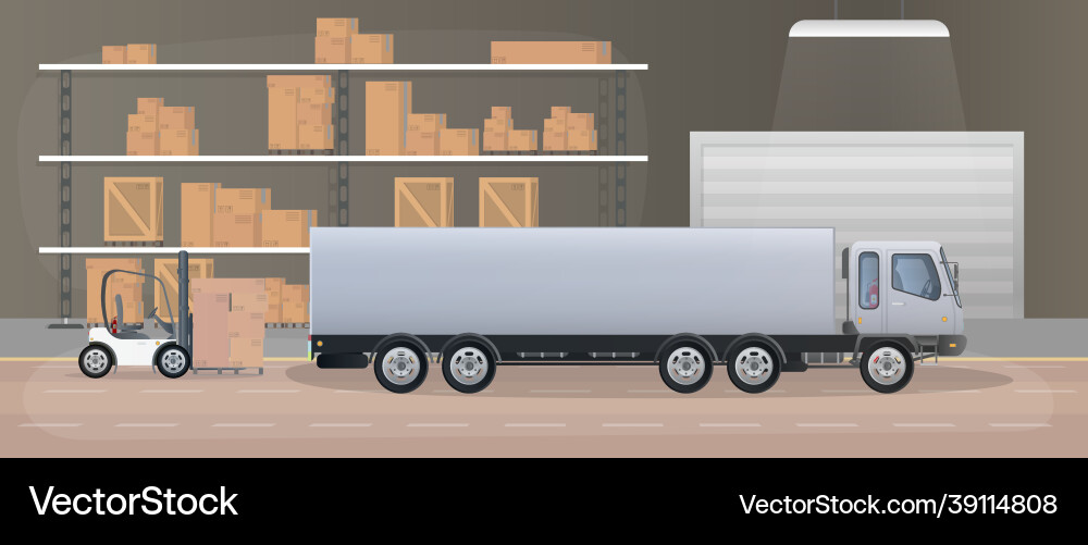 Large warehouse with drawers rack with drawers Vector Image