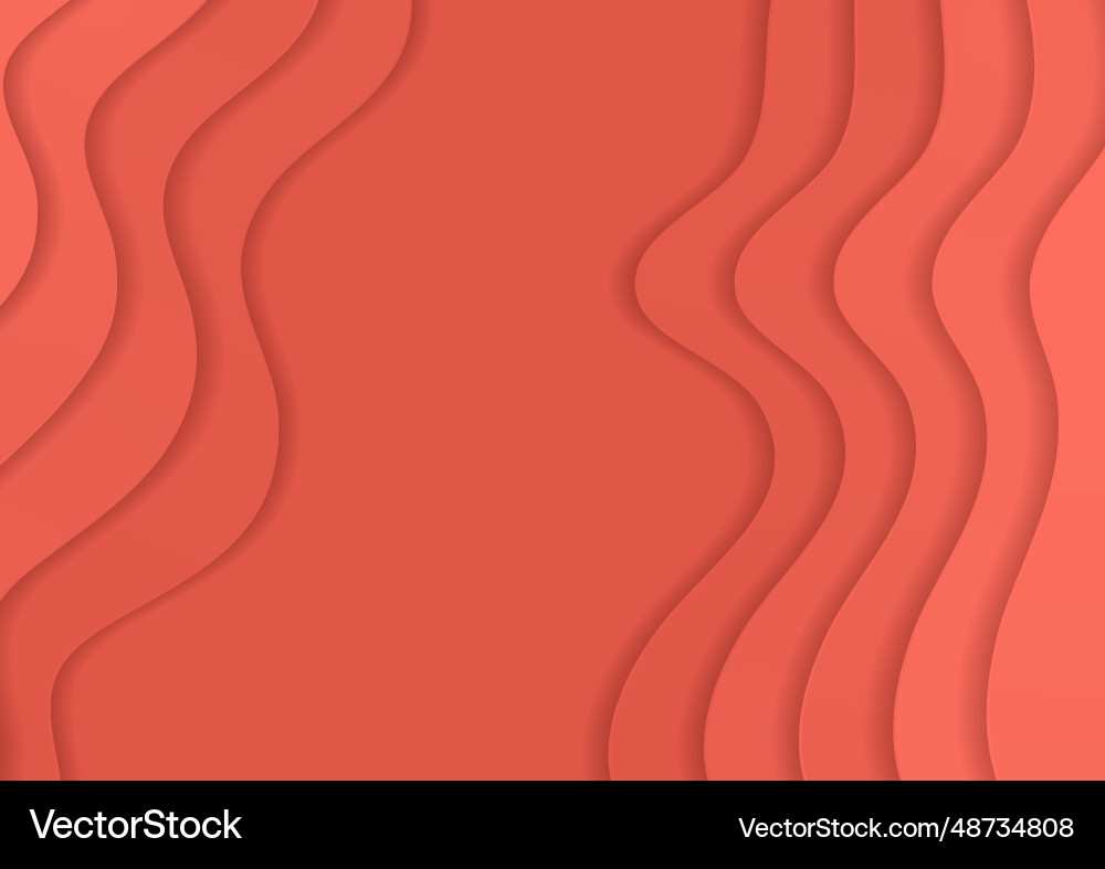 Living coral corporate material waves abstract Vector Image