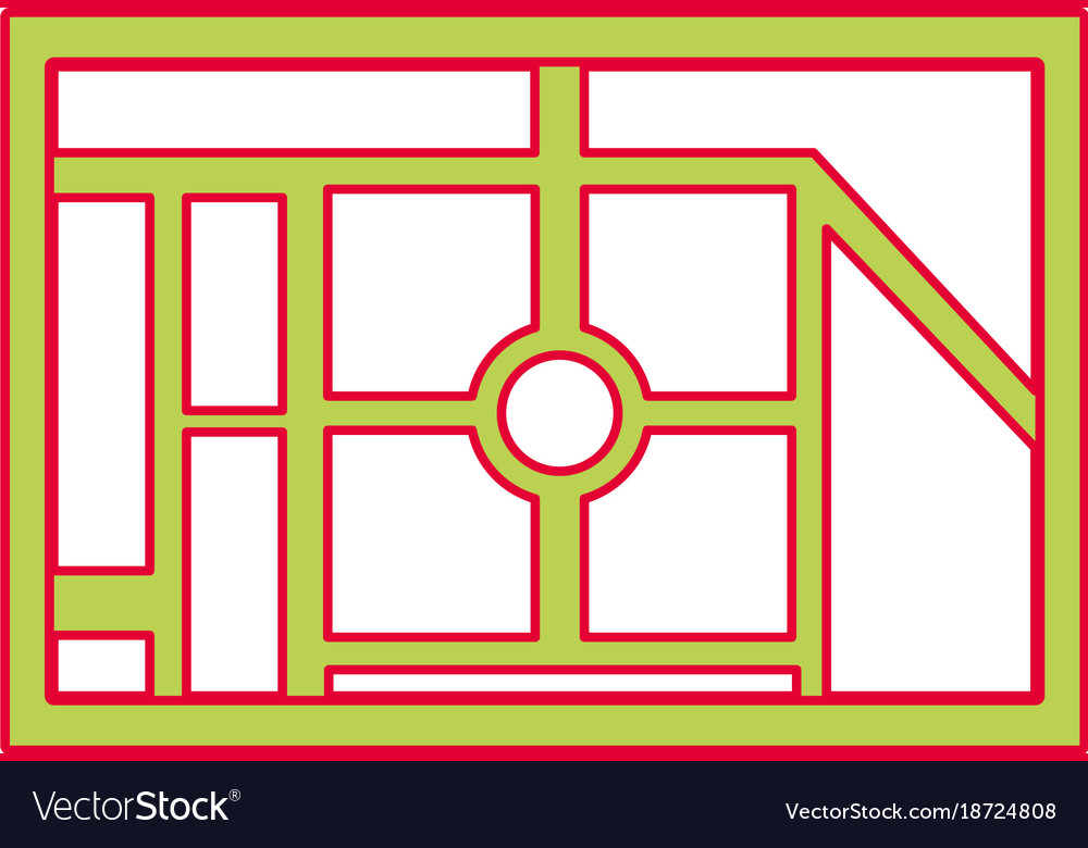 Map navigation web application destination Vector Image