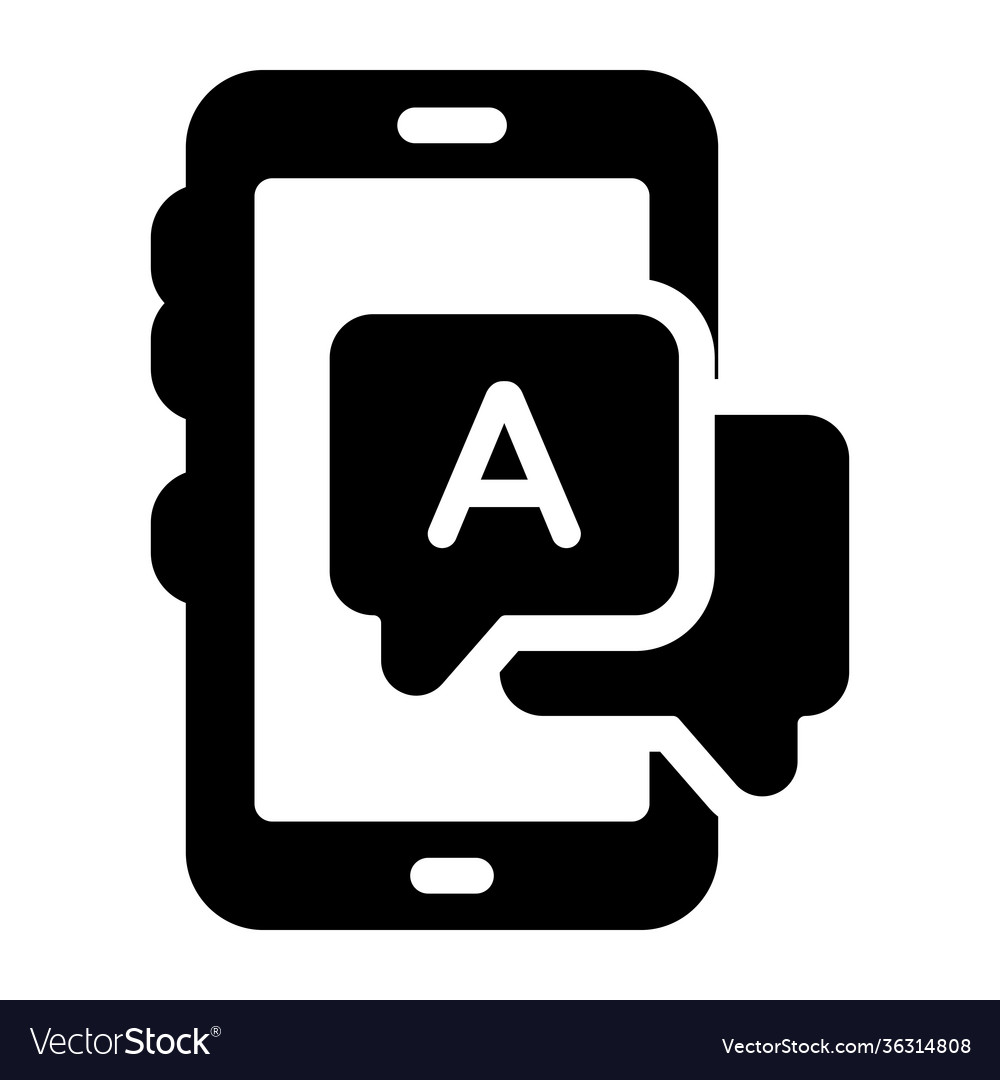 Mobile text Royalty Free Vector Image - VectorStock