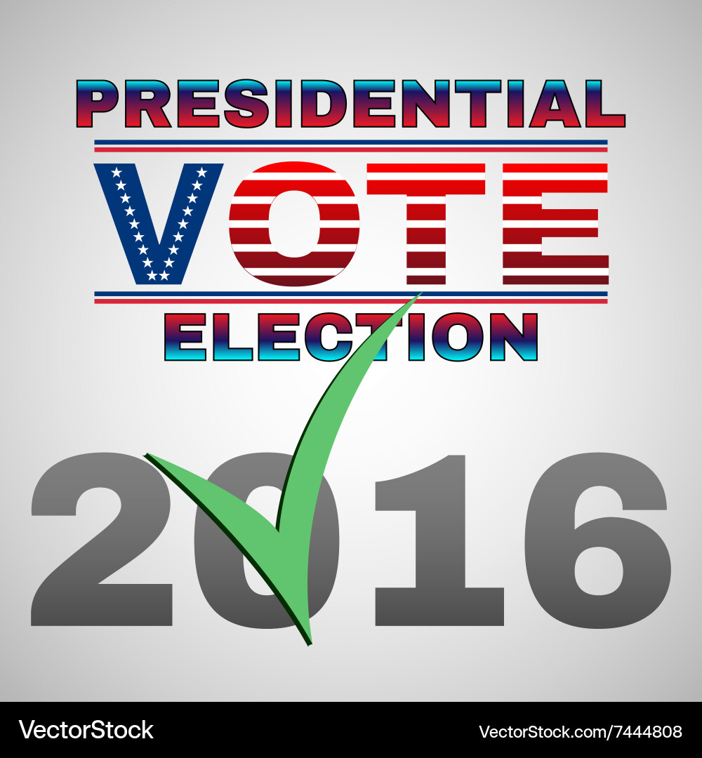 Presidential vote election banner Royalty Free Vector Image