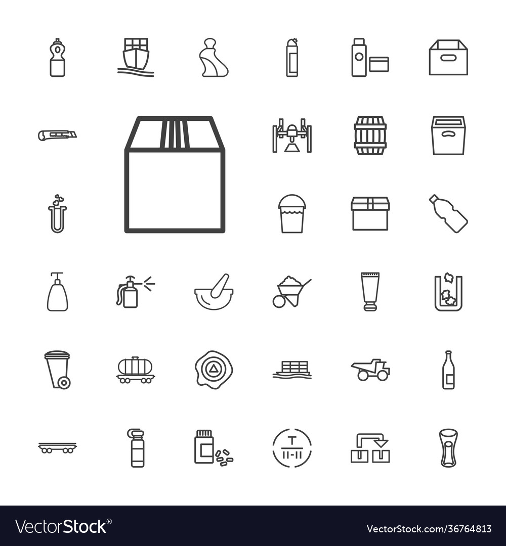 33 Containersymbole Lizenzfreies Vektorbild - VectorStock