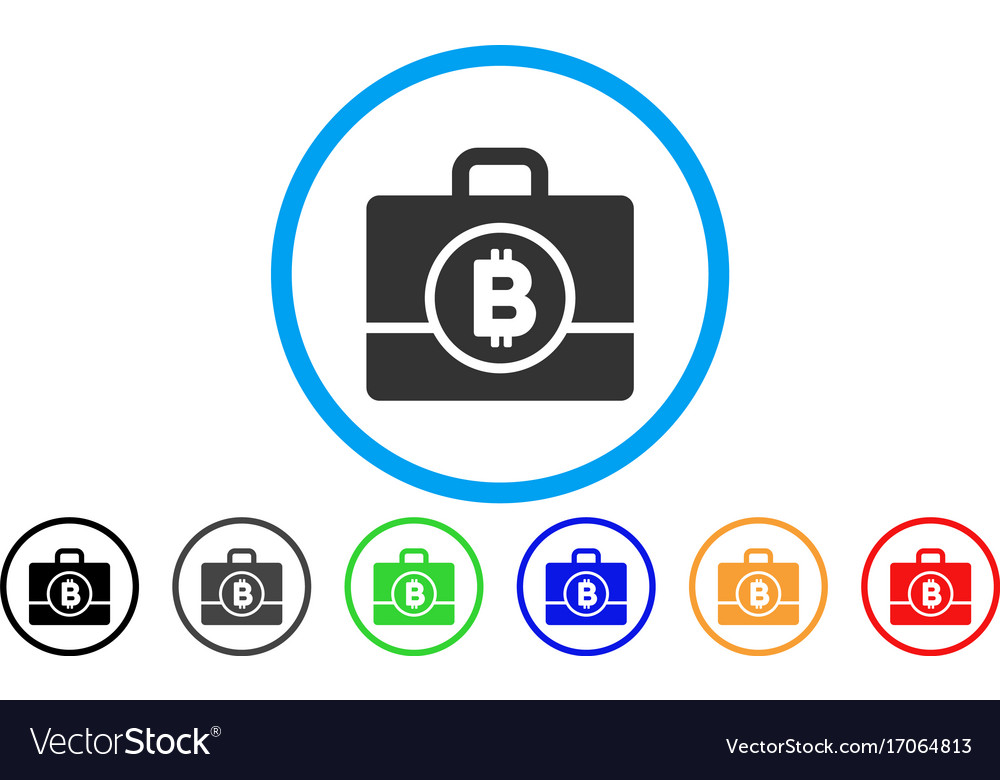 Bitcoin case flat icon Royalty Free Vector Image