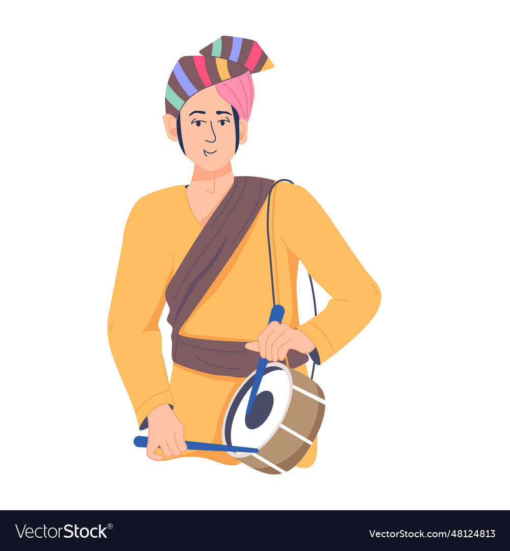 Drum player Royalty Free Vector Image - VectorStock