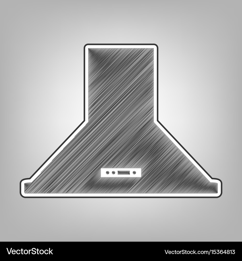 Exhaust hood kitchen ventilation sign Royalty Free Vector