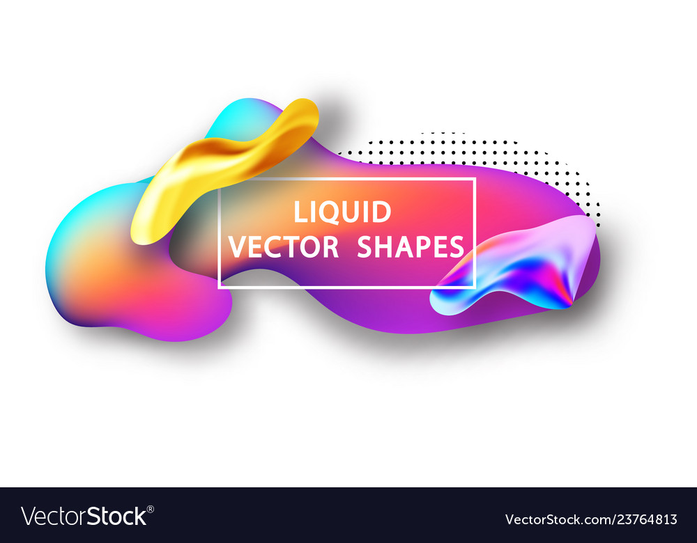 Fluid shape layout isolated template set template Vector Image