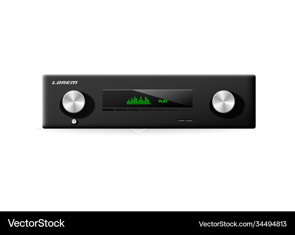 Home cinema signal receiver template realistic Vector Image