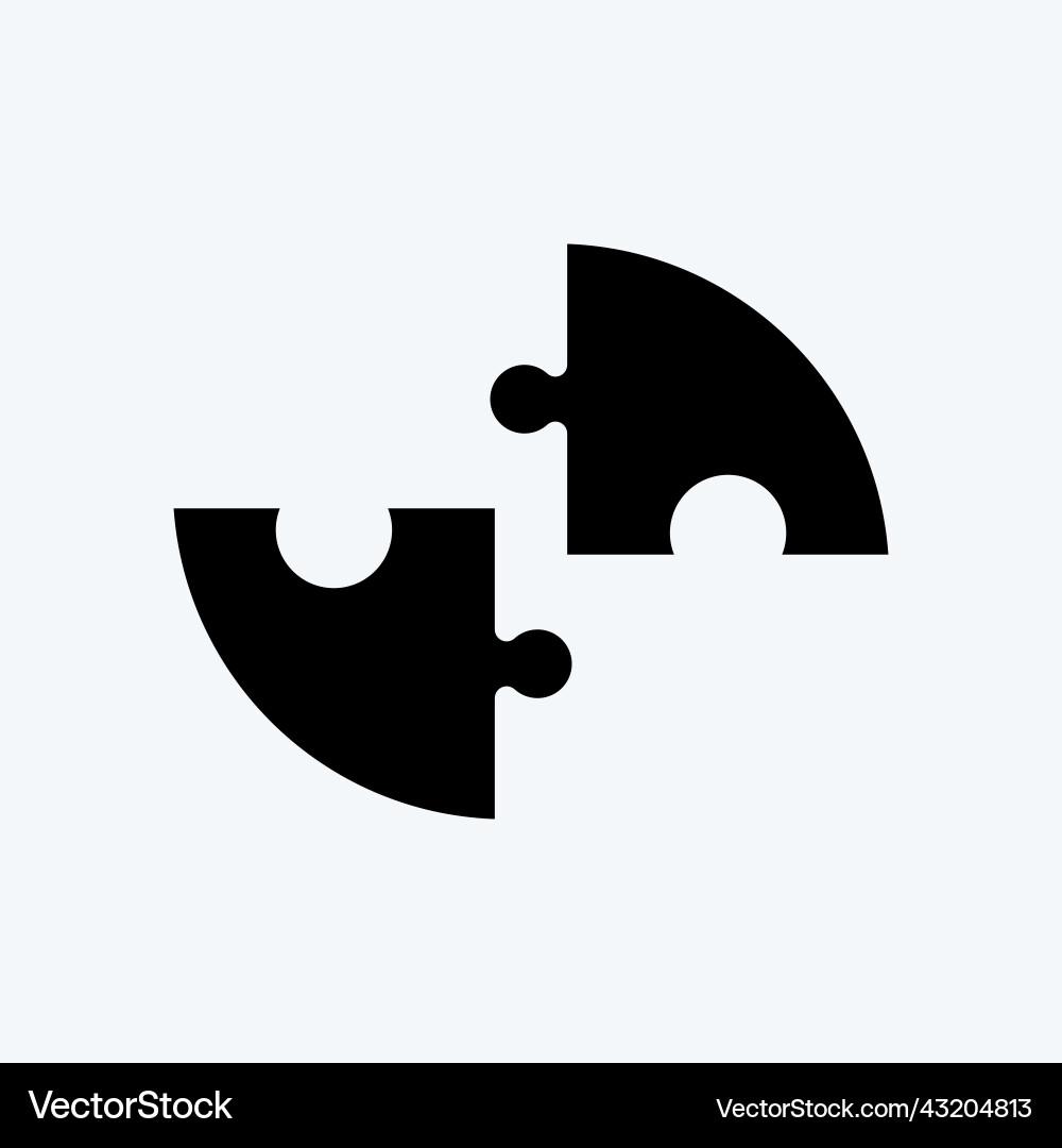 Icon puzzle suitable for education symbol glyph Vector Image