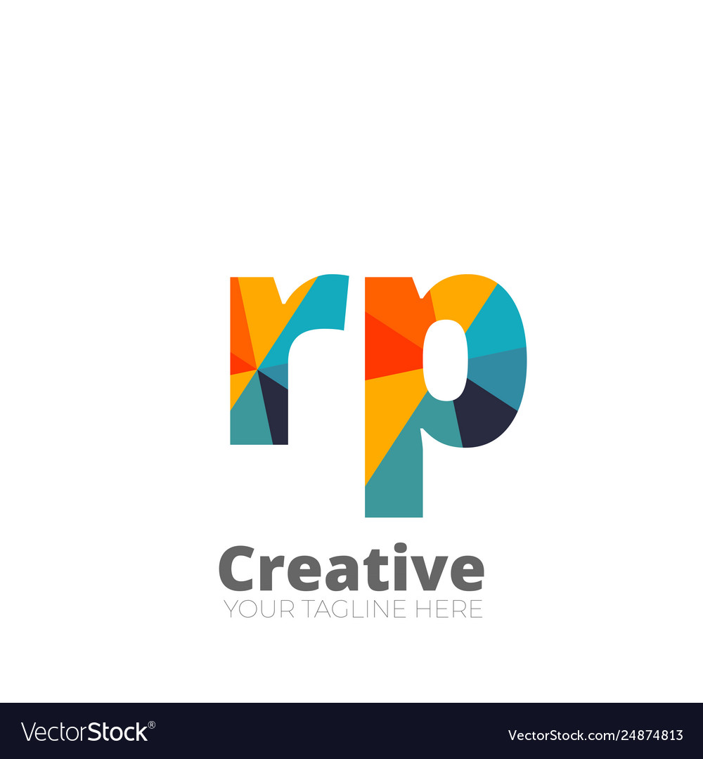 Initial letter rounded design logo - elements Vector Image