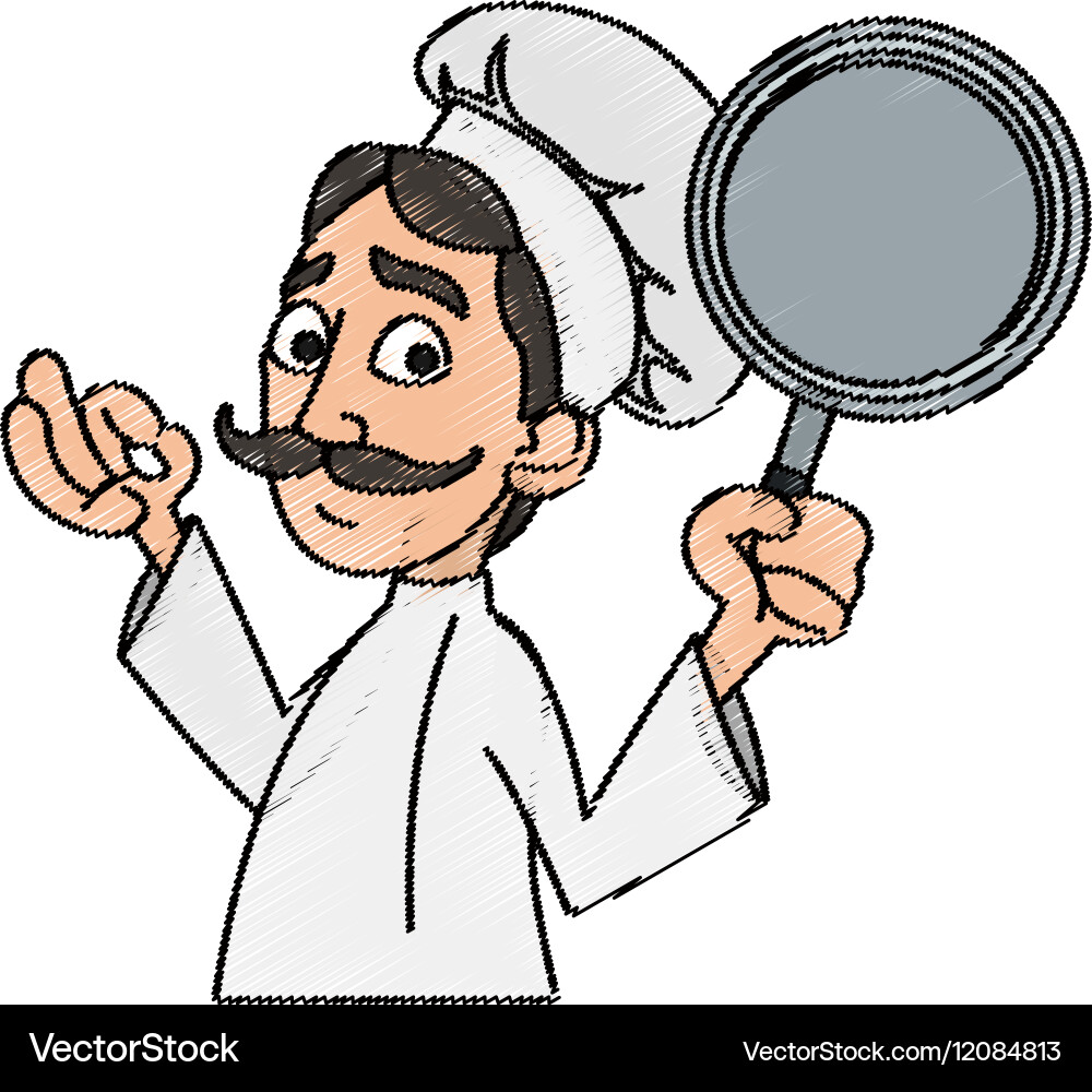 Isolated male chef cartoon design Royalty Free Vector Image
