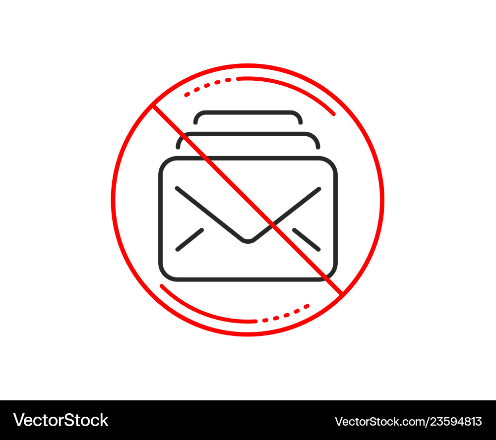 Mail line icon new messages correspondence sign Vector Image