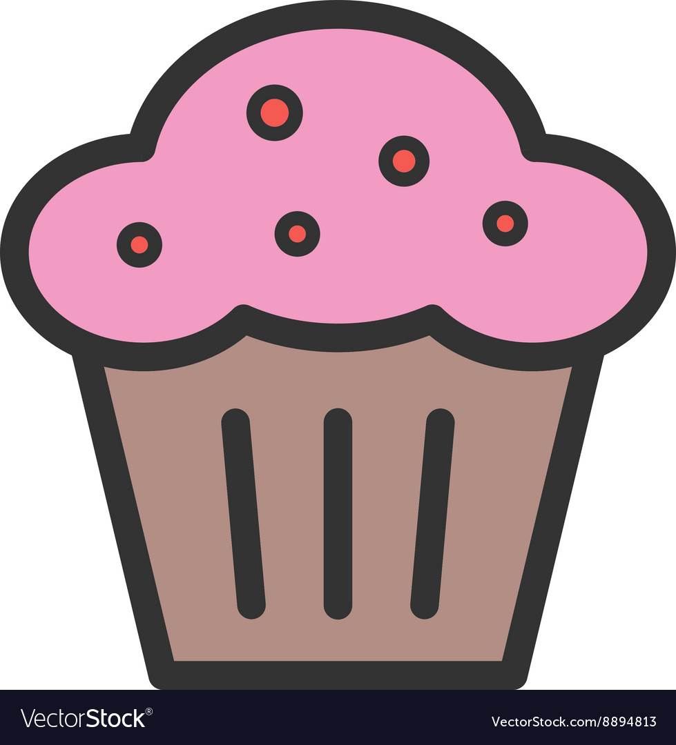 Muffin Royalty Free Vector Image - VectorStock