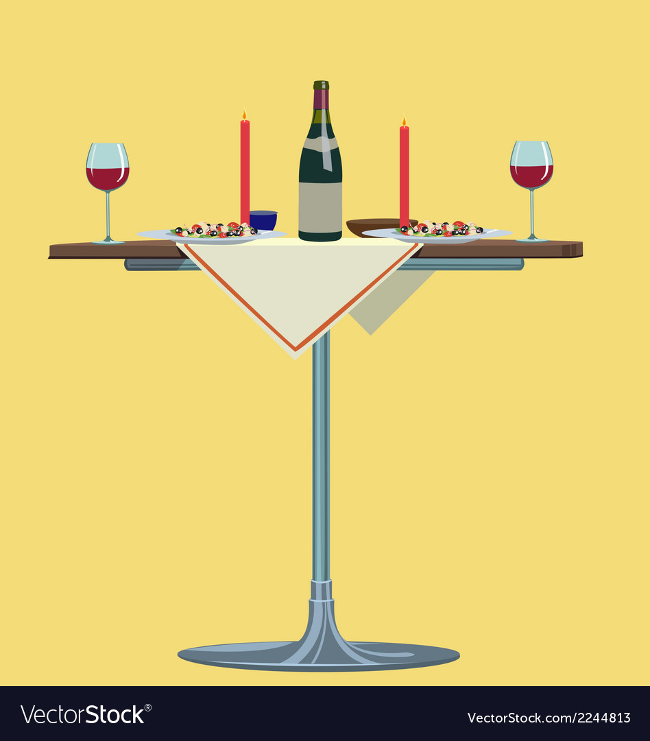 Romantic dinner Royalty Free Vector Image - VectorStock
