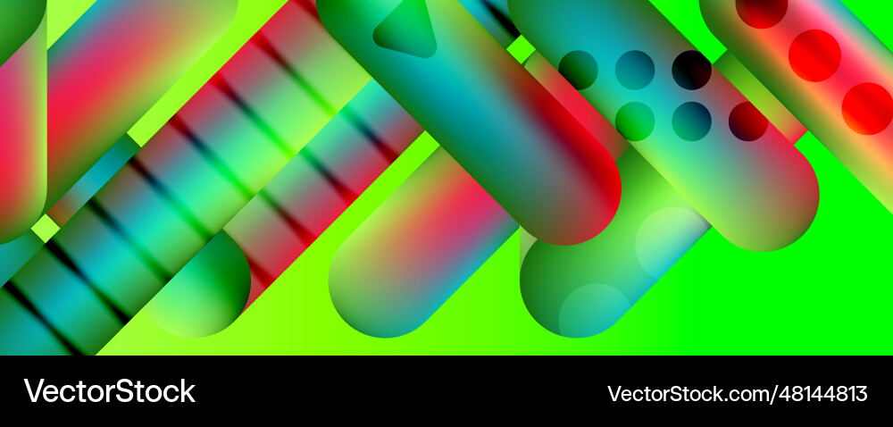 Round shapes and lines with fluid gradients Vector Image
