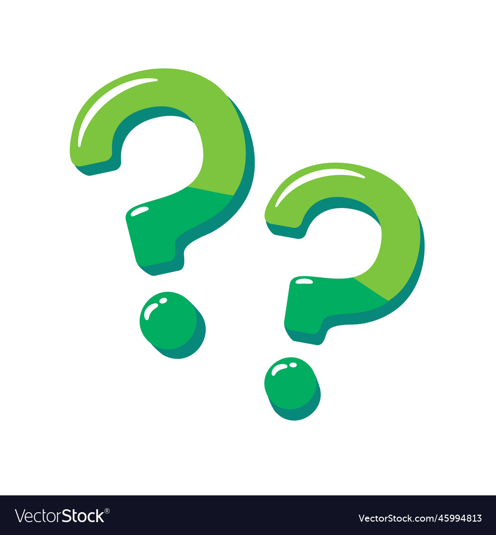 Speech bubbles with question marks doubt concept Vector Image