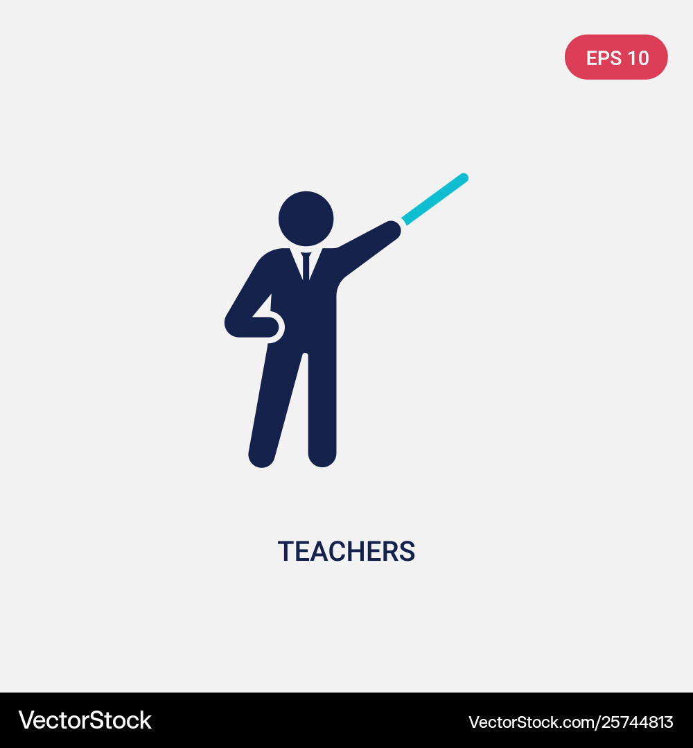 Two color teachers icon from humans concept Vector Image