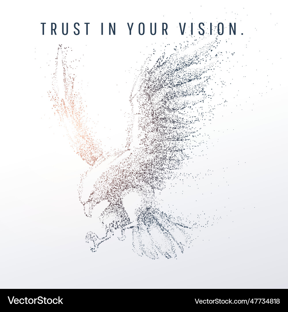 Abstract geometric and vertex of eagle vision Vector Image