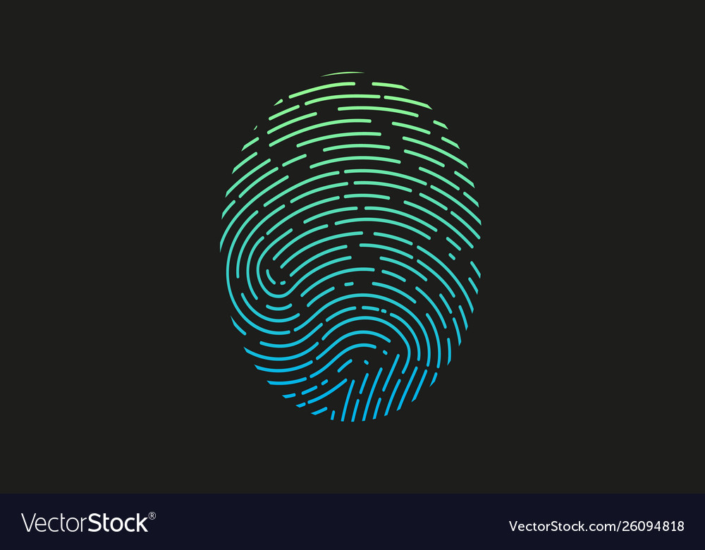 Fingerprint logo colored fingerprint icon Vector Image Fingerprint logo colored fingerprint icon Vector Image