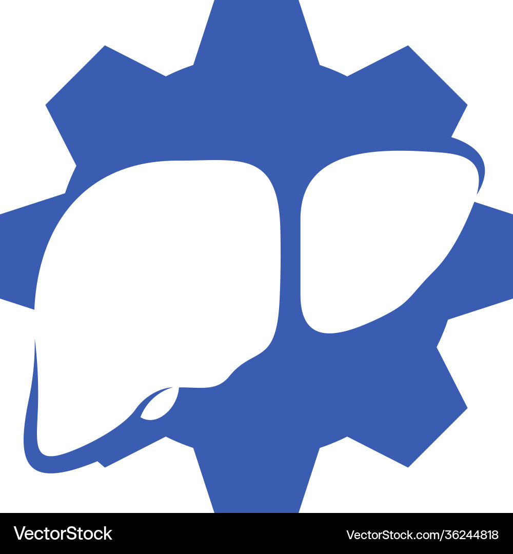 Liver with gear logo template creative Royalty Free Vector