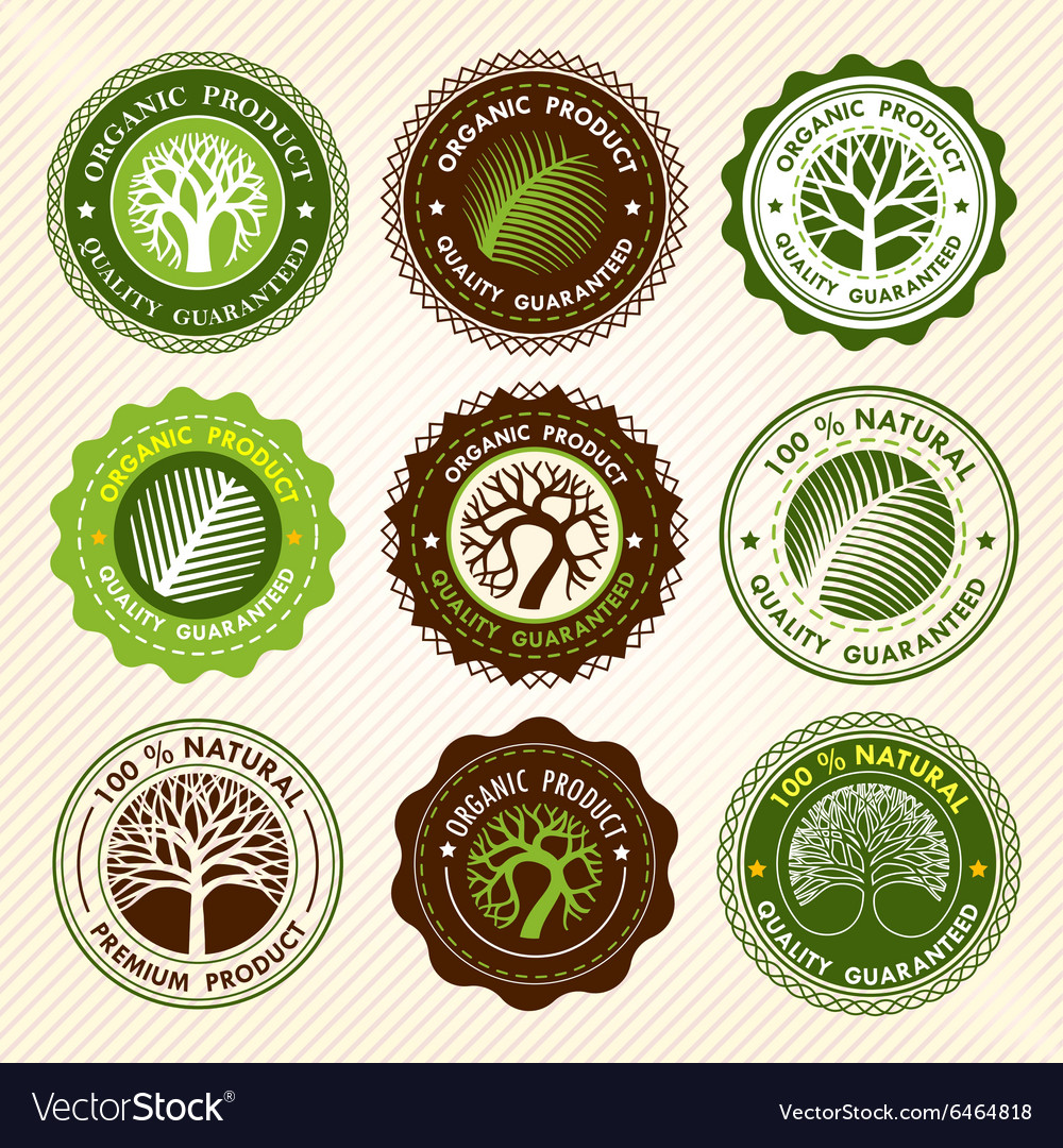 Tree label Royalty Free Vector Image - VectorStock