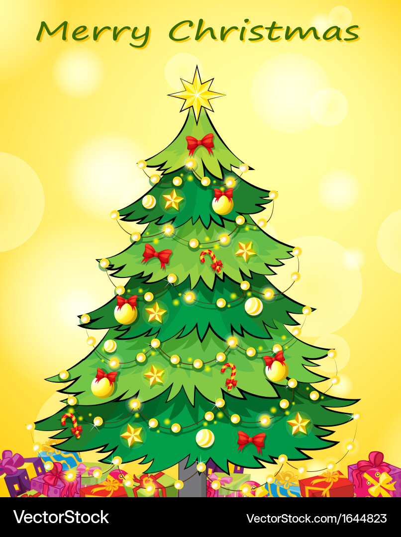 A christmas card template with green Royalty Free Vector