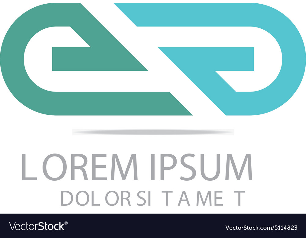 Abstract infinity element Royalty Free Vector Image