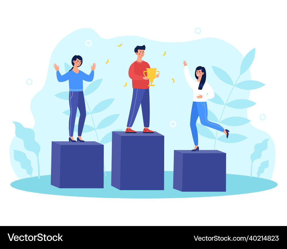 Concept of employee recognition Royalty Free Vector Image