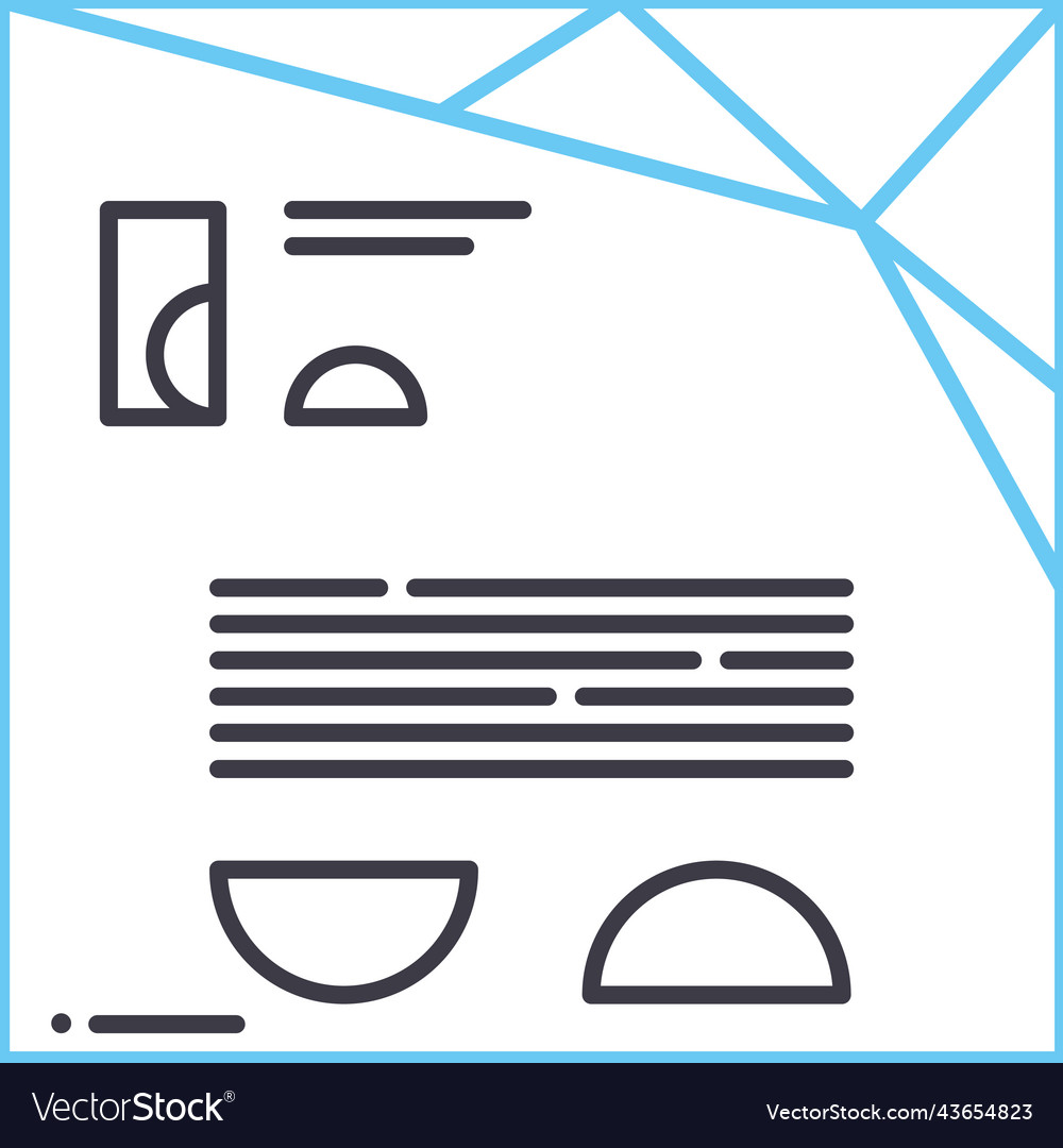 Grid gesign layouts line icon outline symbol Vector Image