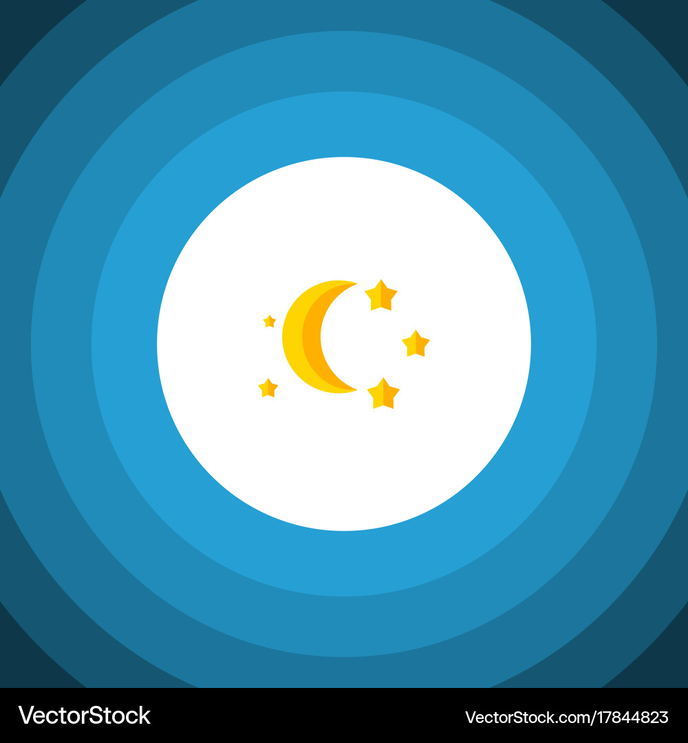 Isolated twilight flat icon bedtime Royalty Free Vector