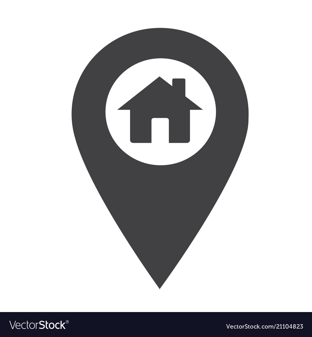 Map pointer house icon Royalty Free Vector Image Map pointer house icon Royalty Free Vector Image
