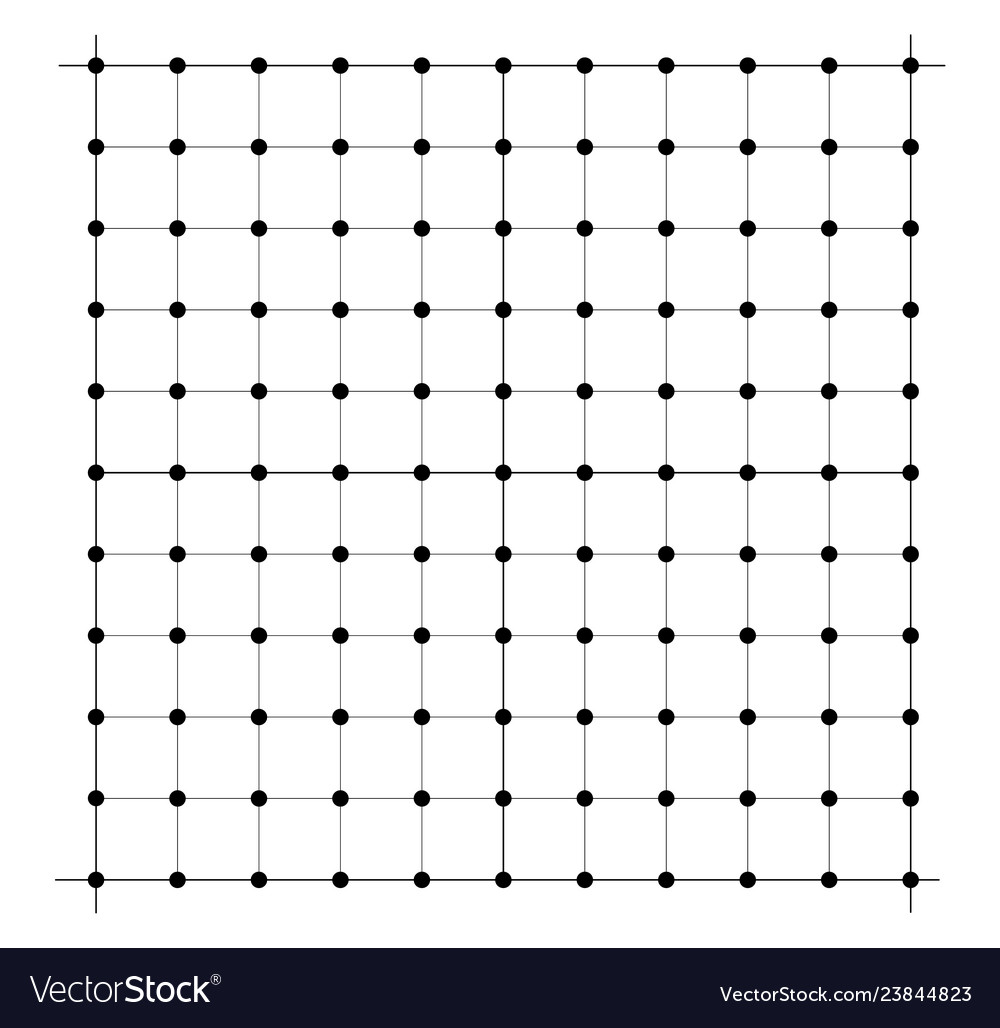 Measured grid graph plotting corner ruler Vector Image