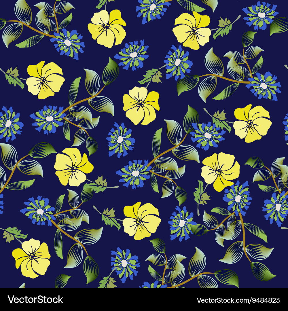 Summer fashion background floral seamless pattern Vector Image