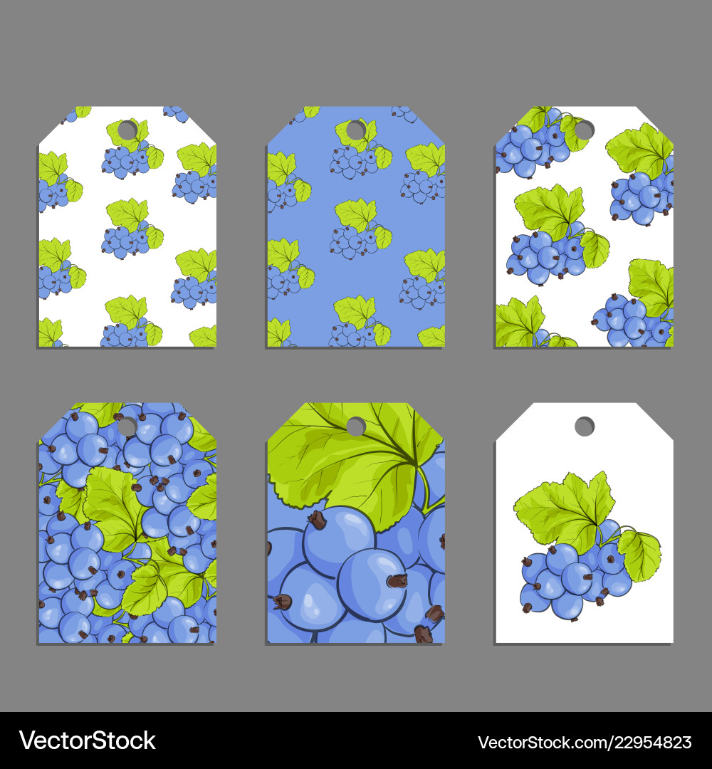 Sweet berries labels Royalty Free Vector Image