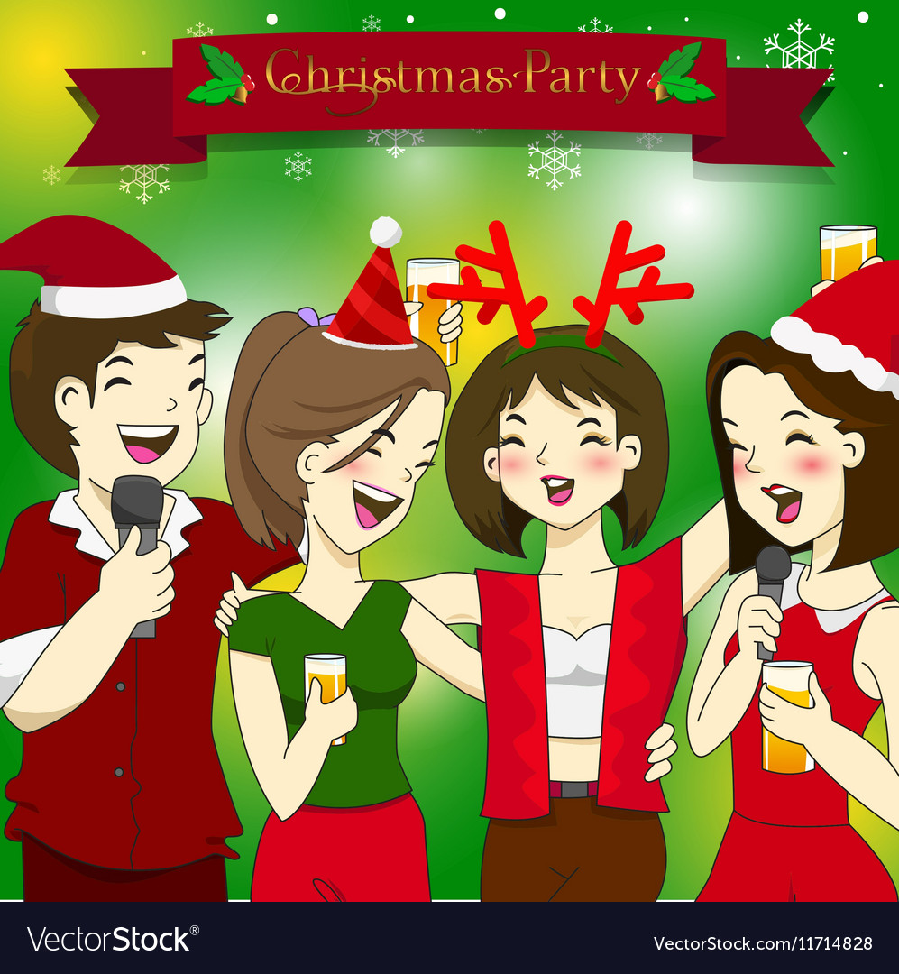 Christmas party Royalty Free Vector Image - VectorStock