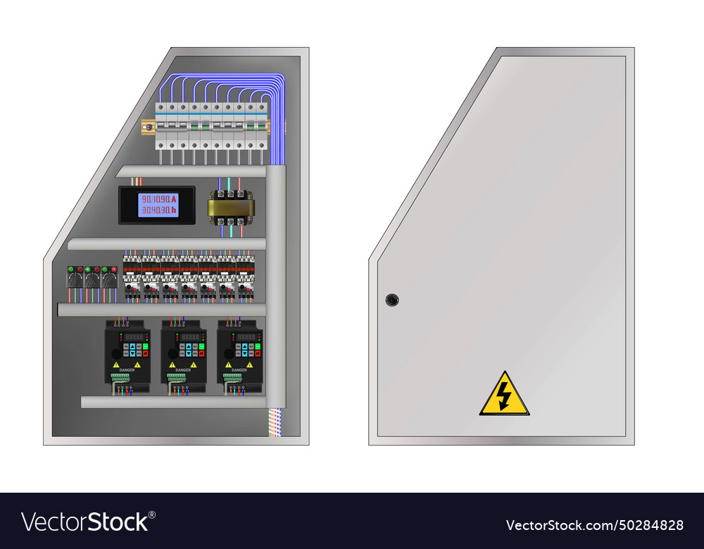 Control panel production Royalty Free Vector Image