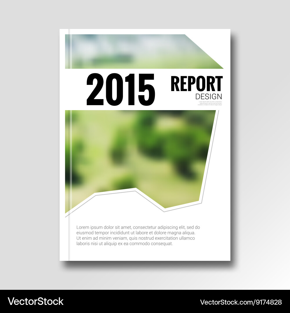 Cover magazine design template beautiful report Vector Image