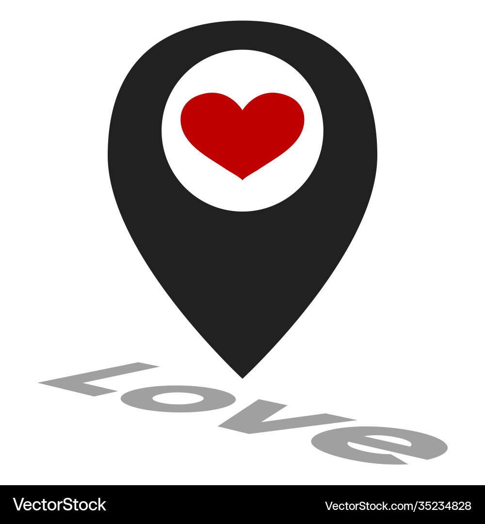 Love icon location for wedding or st Royalty Free Vector