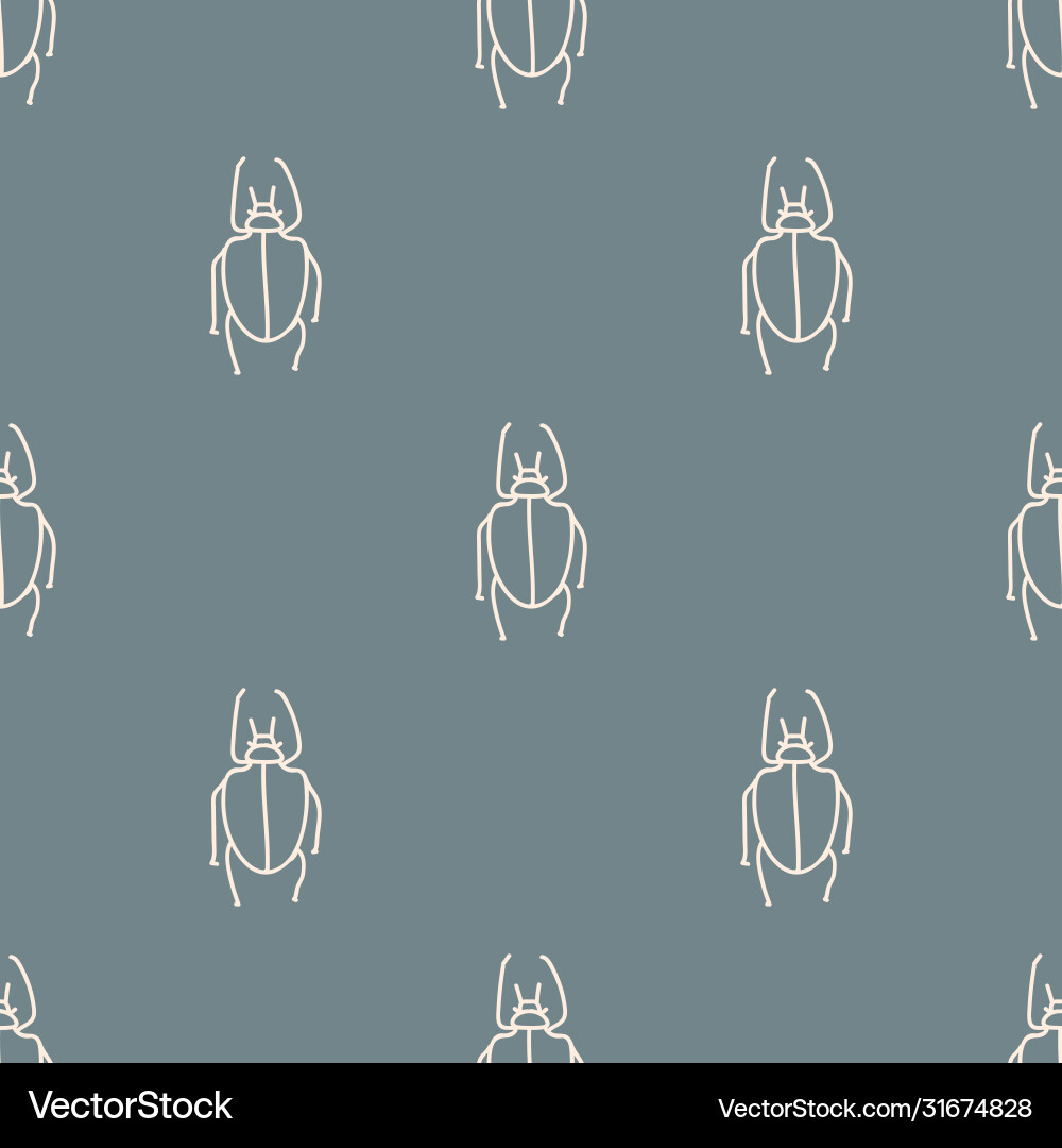 Seamless background beetle bug gender neutral baby