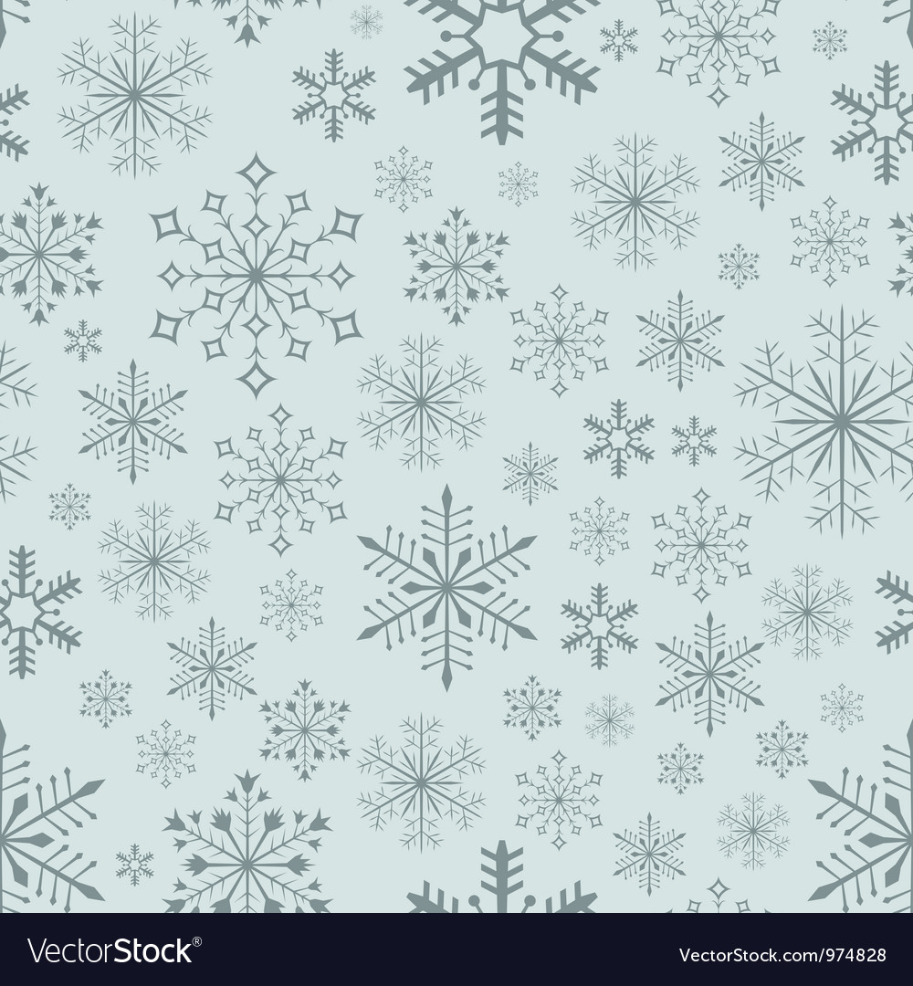 Seamless snowflake background Royalty Free Vector Image