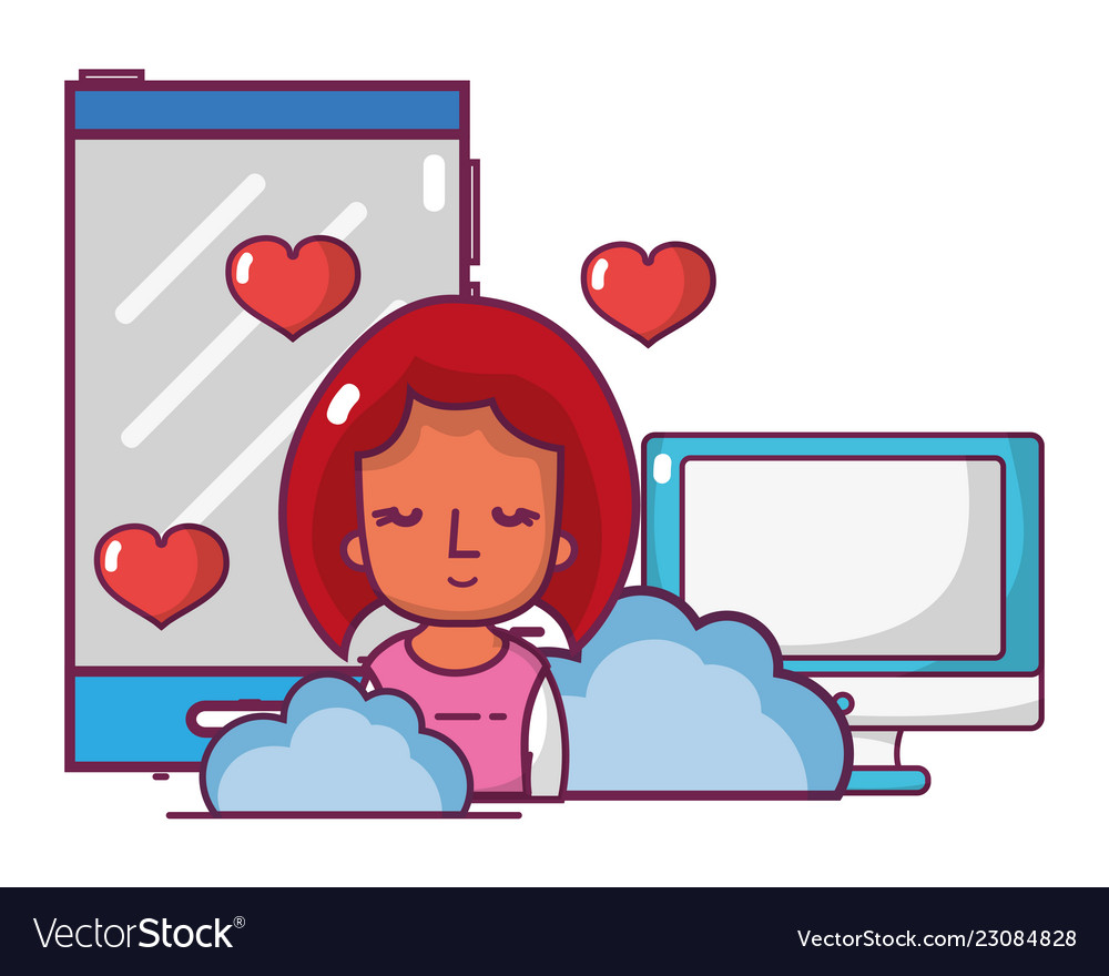 Technology computing cartoon Royalty Free Vector Image