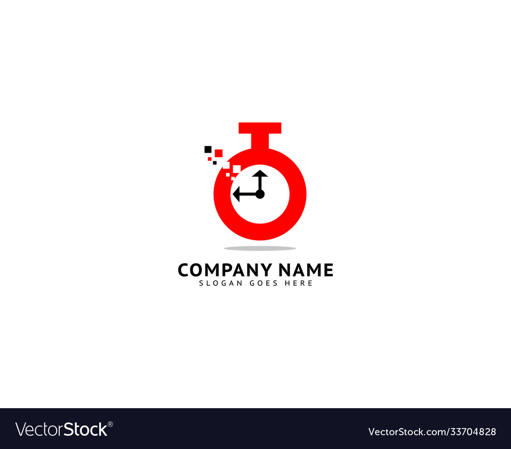 Time clock logo design template Royalty Free Vector Image
